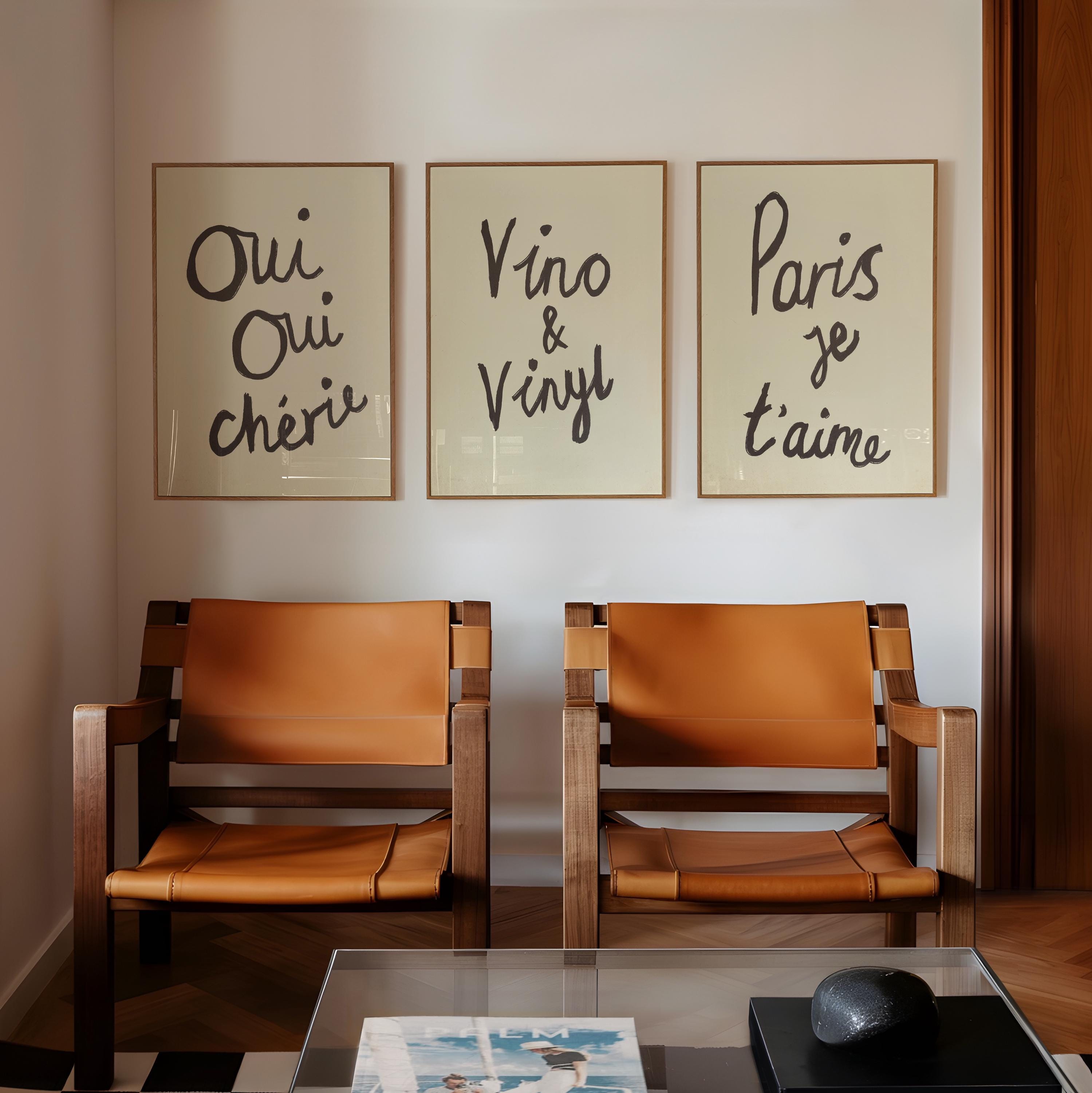 Mid Century Modern Wall Art, Vintage Style Print, Retro Wall Art, Oui ...