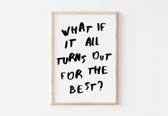 What If Print Poster Bold Print Typography Print Positive - Etsy