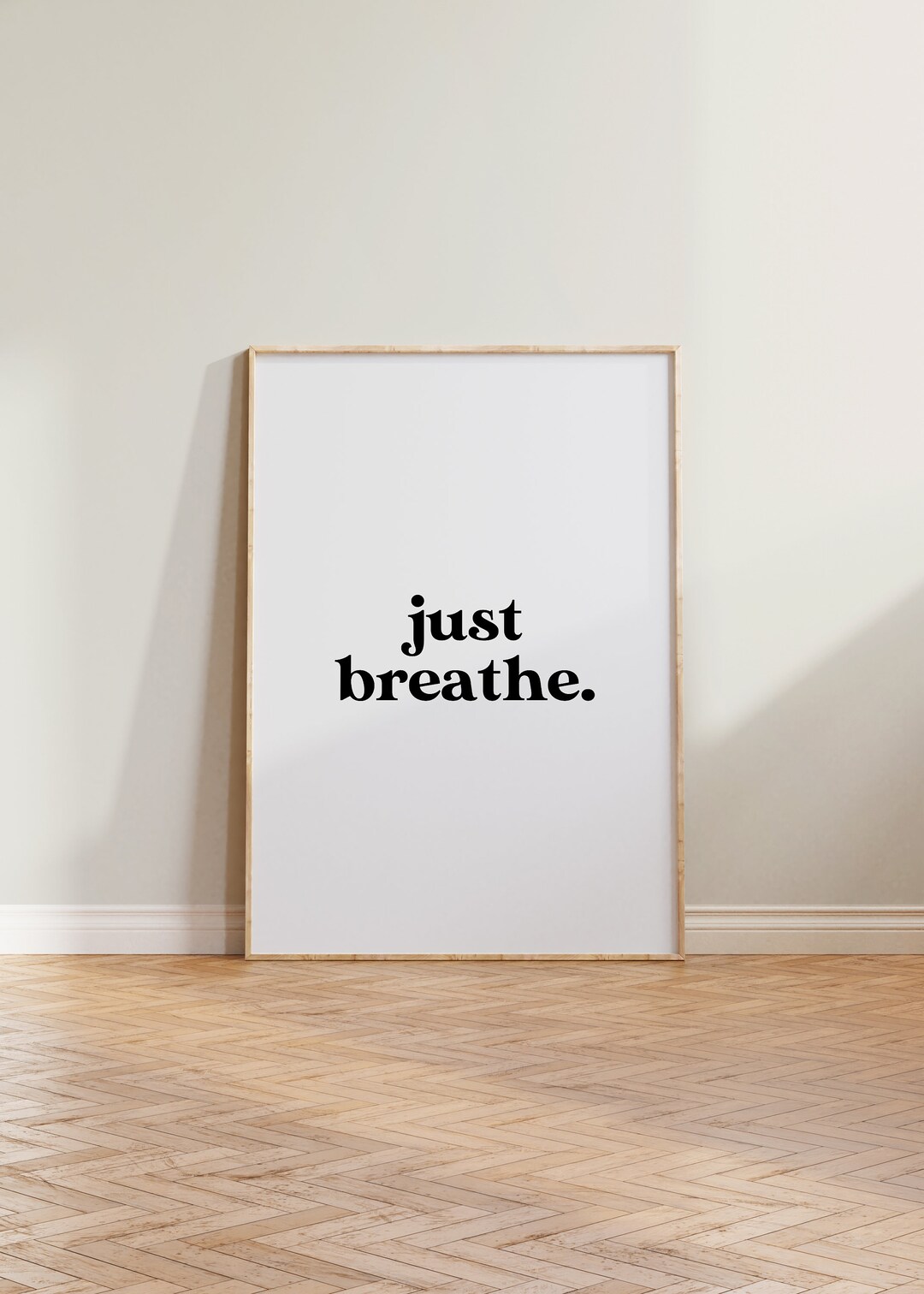 Just Breathe Print, Positive Quote Print, Just Breathe Poster ...