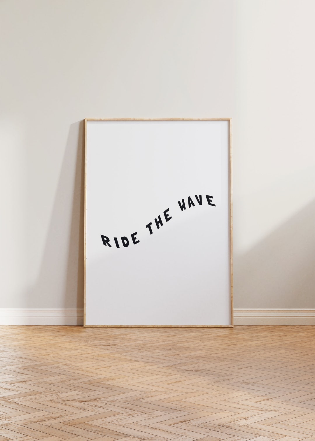 Ride the Wave Print Poster, Mental Health Print, Surfing Wall Art Print ...