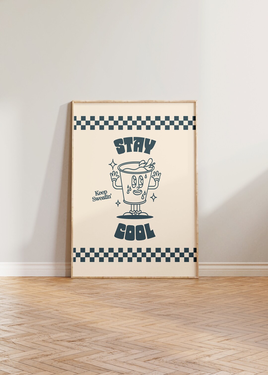 Retro Wall Art, Stay Cool Poster, Retro Cartoon Print, Funny Aesthetic ...