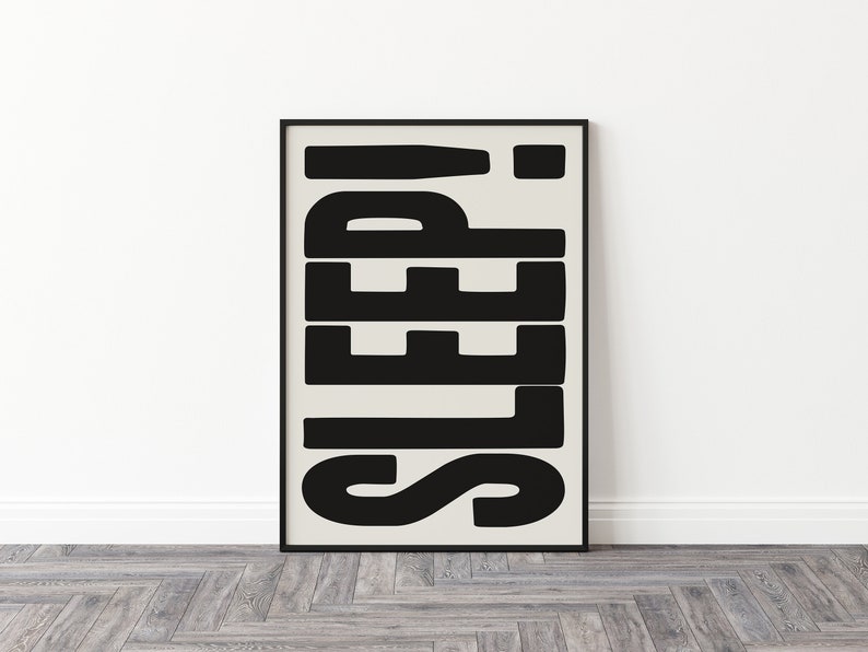Bedroom Print Poster, Bold Print, Typography Print, Sleep Poster, Sleep ...