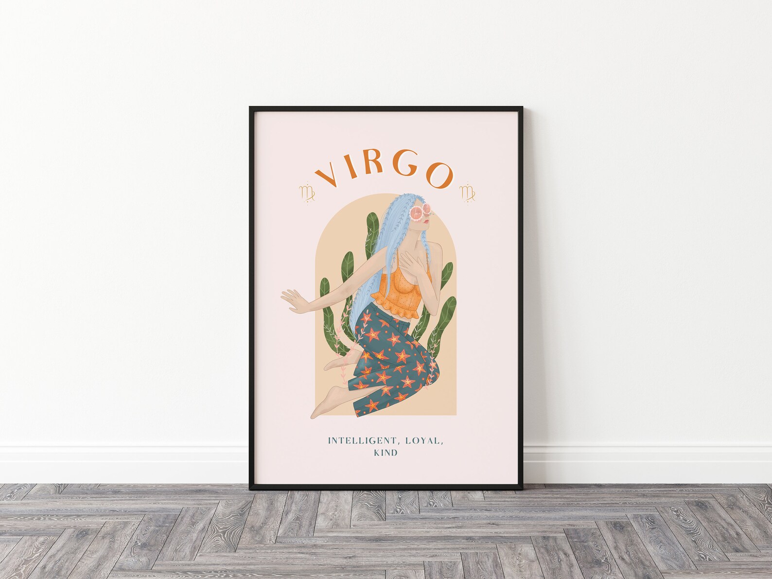 Virgo Print, Virgo Art Print, Horoscope Zodiac Print, Zodiac Gift ...