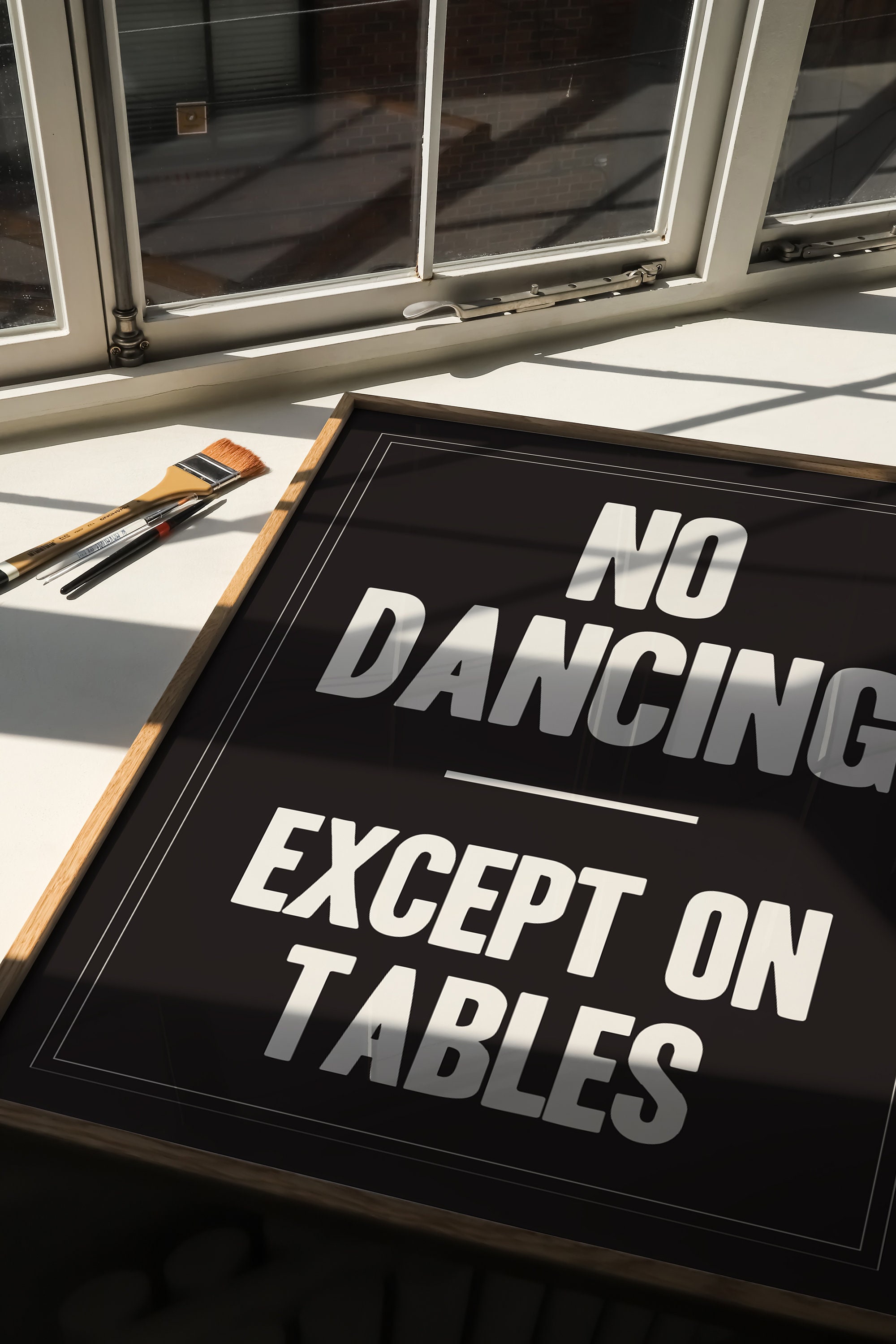Kitchen Print, Retro Funny Poster, Food Typography Wall Art, No Dancing ...