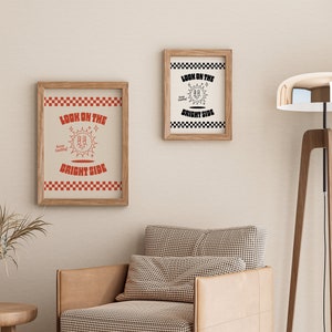 Retro Print, Positive Happy Wall Art, Retro Poster, Vintage Cartoon ...