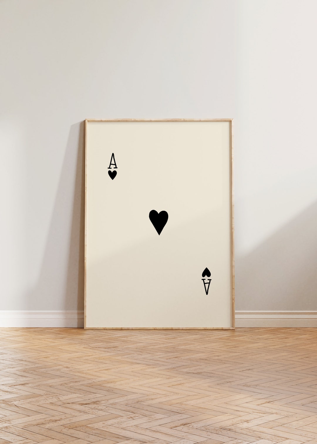 Ace of Hearts Print Poster, Ace Print, Deck of Cards Print, Lucky You ...