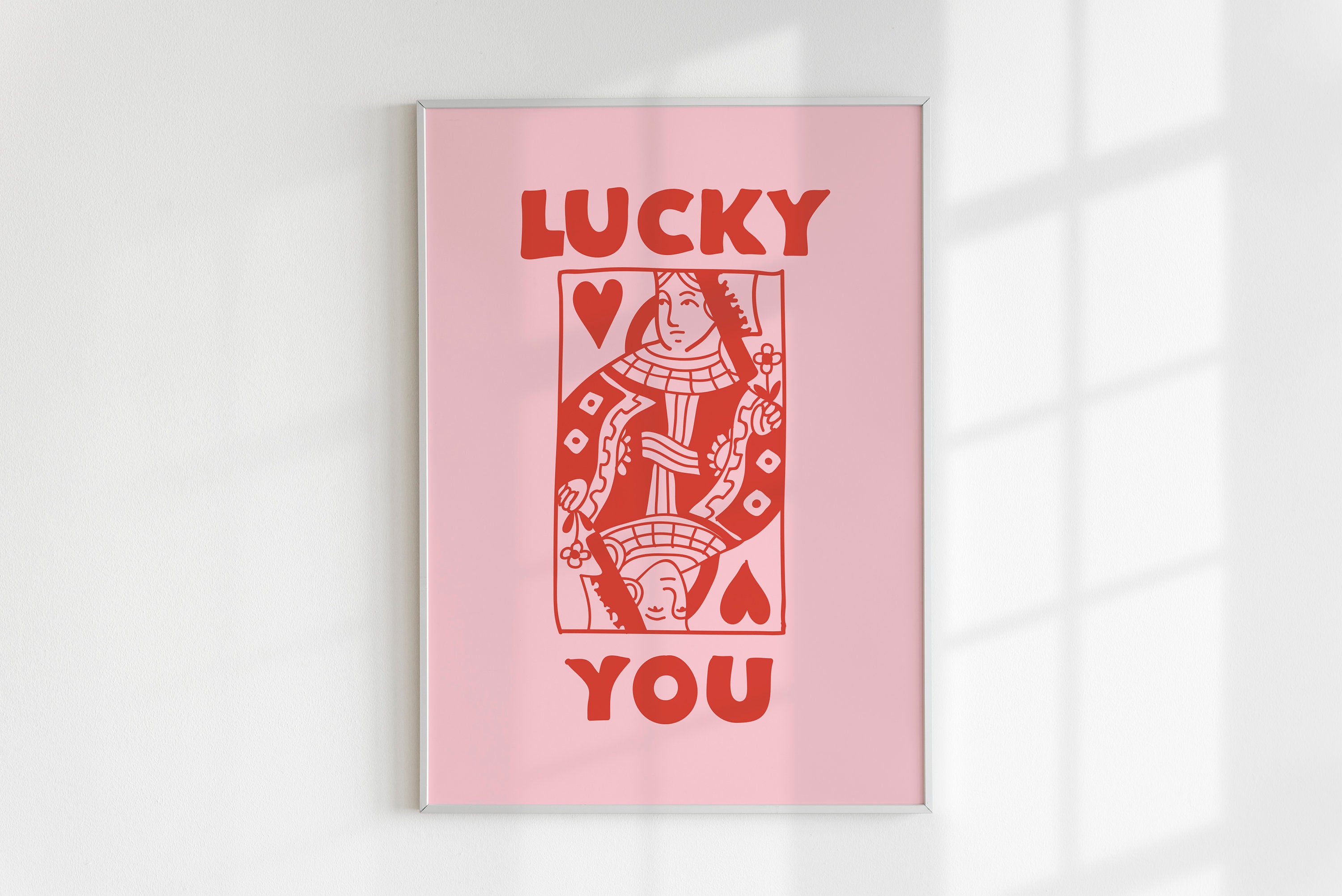 Lucky You Print Poster Queen Print Funny Typography Print - Etsy UK