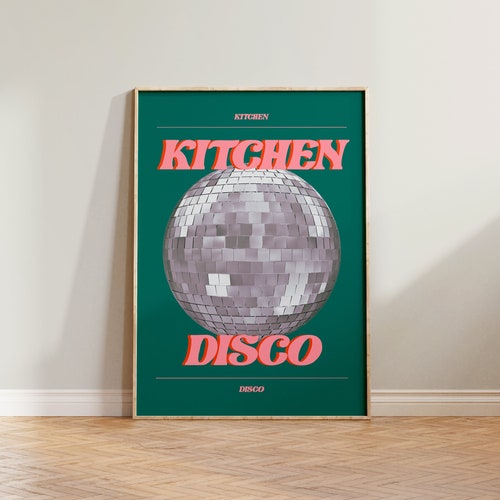 Kitchen Print Kitchen Disco Poster Typography Wall Art - Etsy
