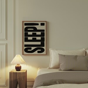 Bedroom Print Poster, Bold Print, Typography Print, Sleep Poster, Sleep ...