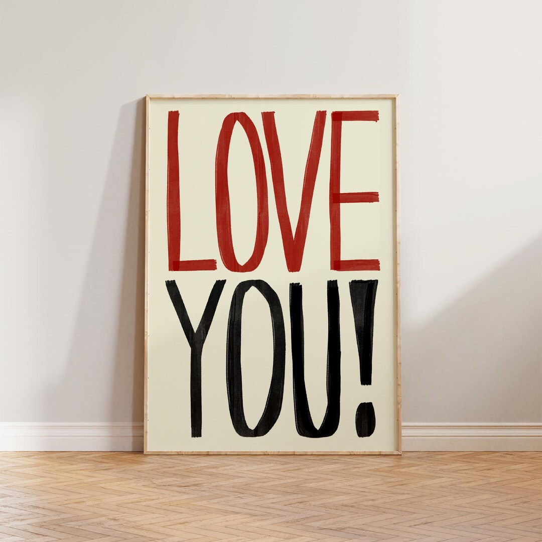 Love You Wall Art, Living Room Prints, Gift for Her, Hallway Wall Art ...