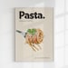 Kitchen Pasta Print, Retro Print, Kitchen Poster, Food Print, Dining ...