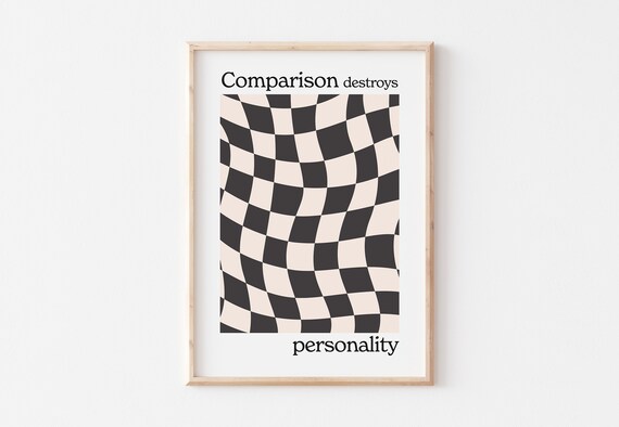 Checkered Print Comparison Destroys Personality Print - Etsy