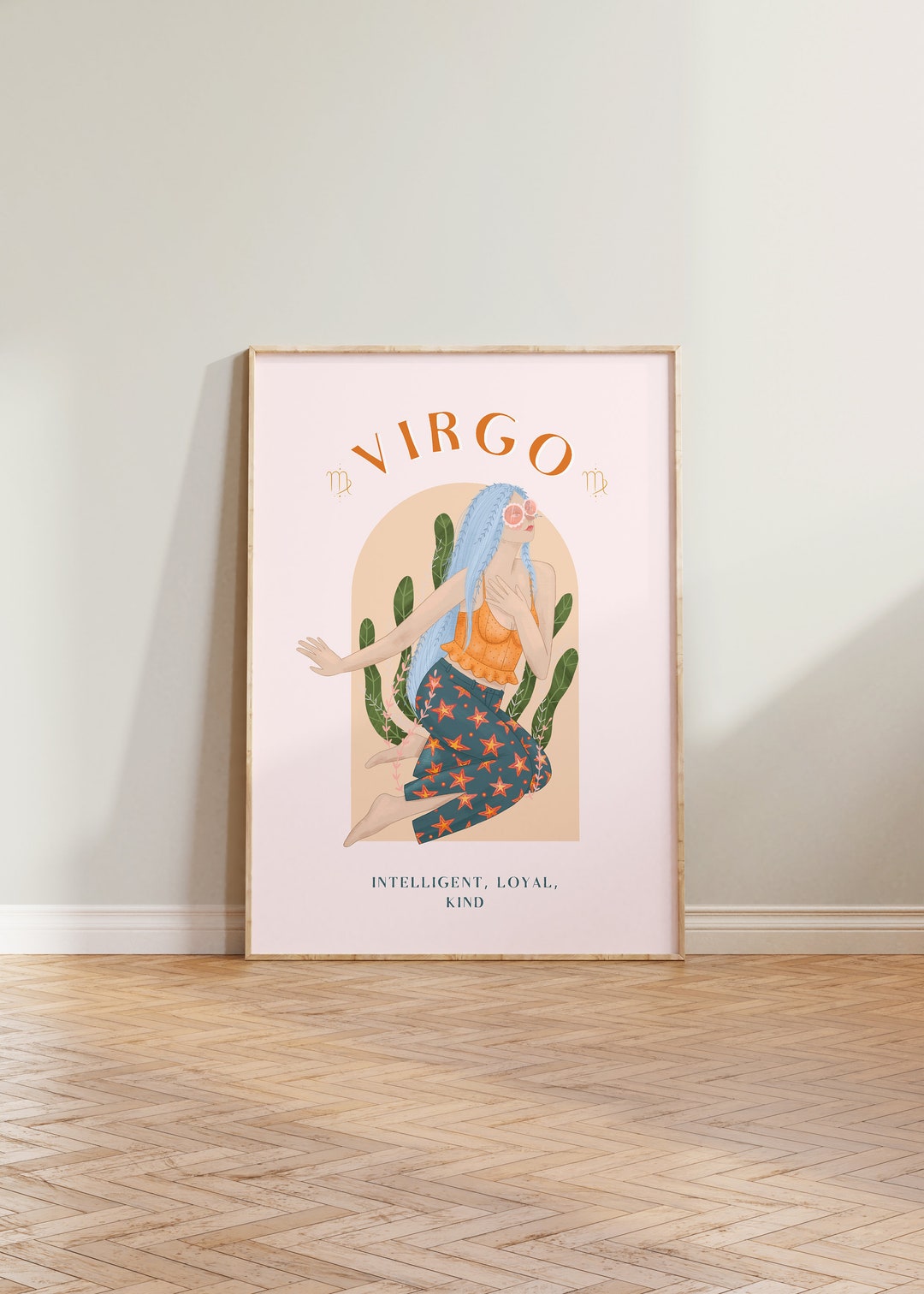 Virgo Print, Virgo Art Print, Horoscope Zodiac Print, Zodiac Gift ...