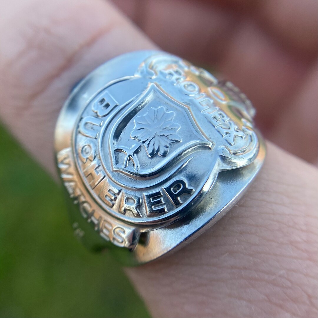 Silver Plated Rolex Chunky Vintage Wrap Spoon Ring - Etsy