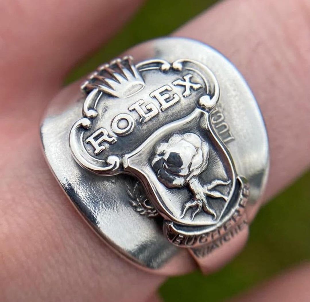 Sterling Silver Plated Vintage Wrap Spoon Ring - Etsy