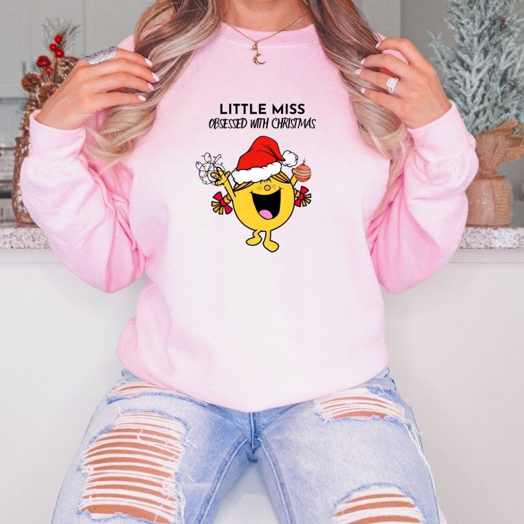 Little Miss Obsessed With Christmas Sweatshirt, Little Miss Sweatshirt ...