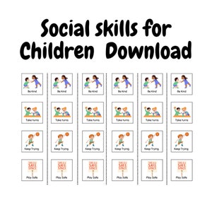 Social Skills Visual Aid | Kids Social Development Printable (PDF) - Etsy