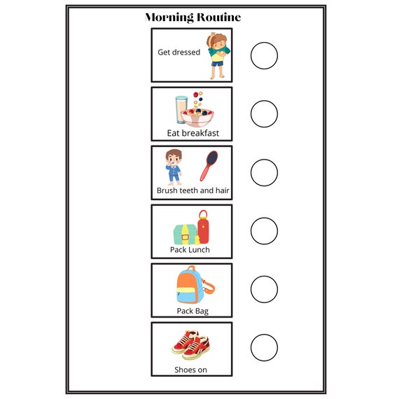 Morning Routine Pictures To Sequence