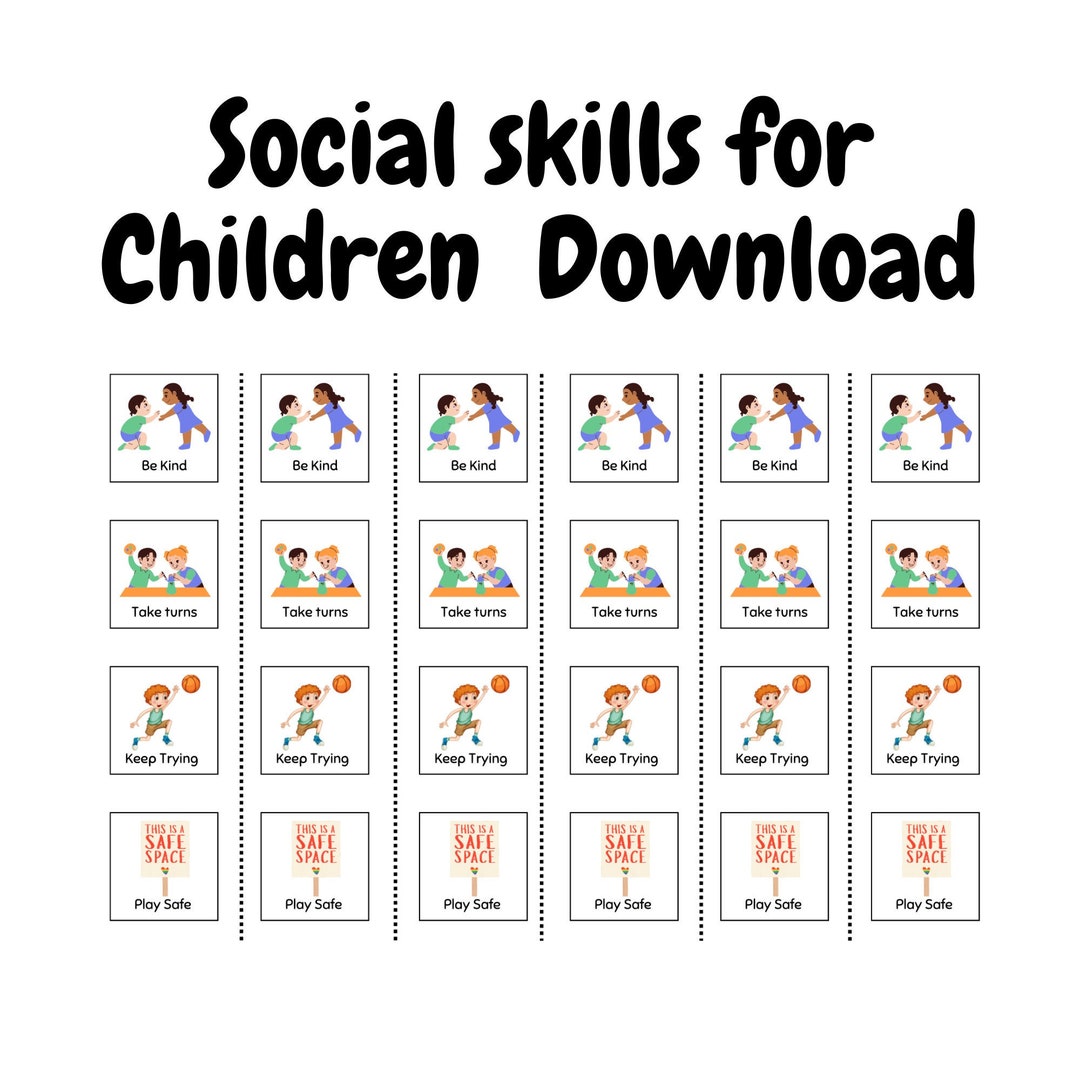 Social Skills Visual/ Social Development/ Life Skills Printable - Etsy