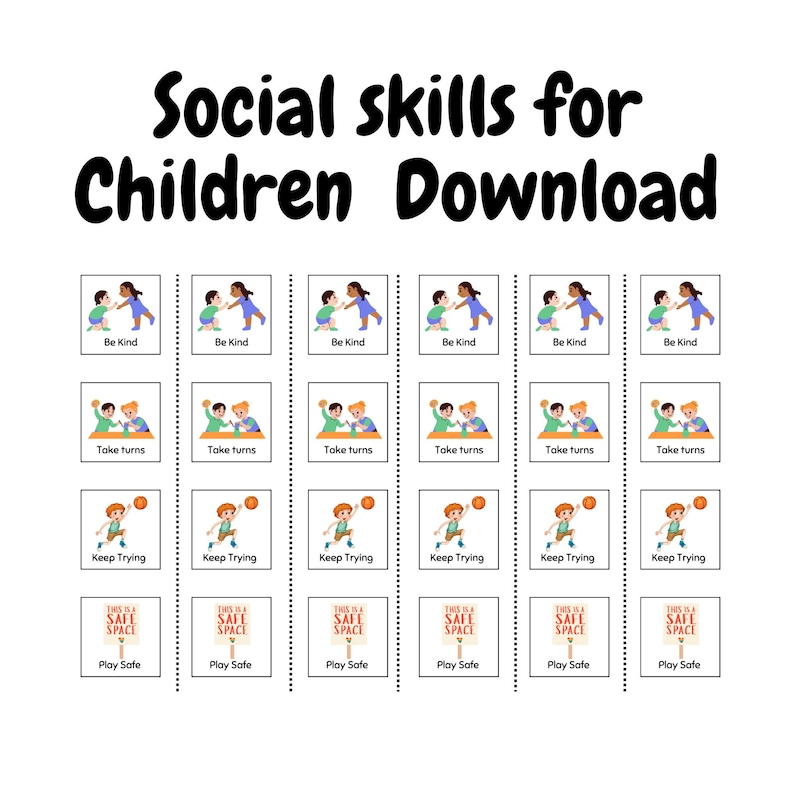 Social Skills Visual/ Social Development/ Life Skills Printable - Etsy