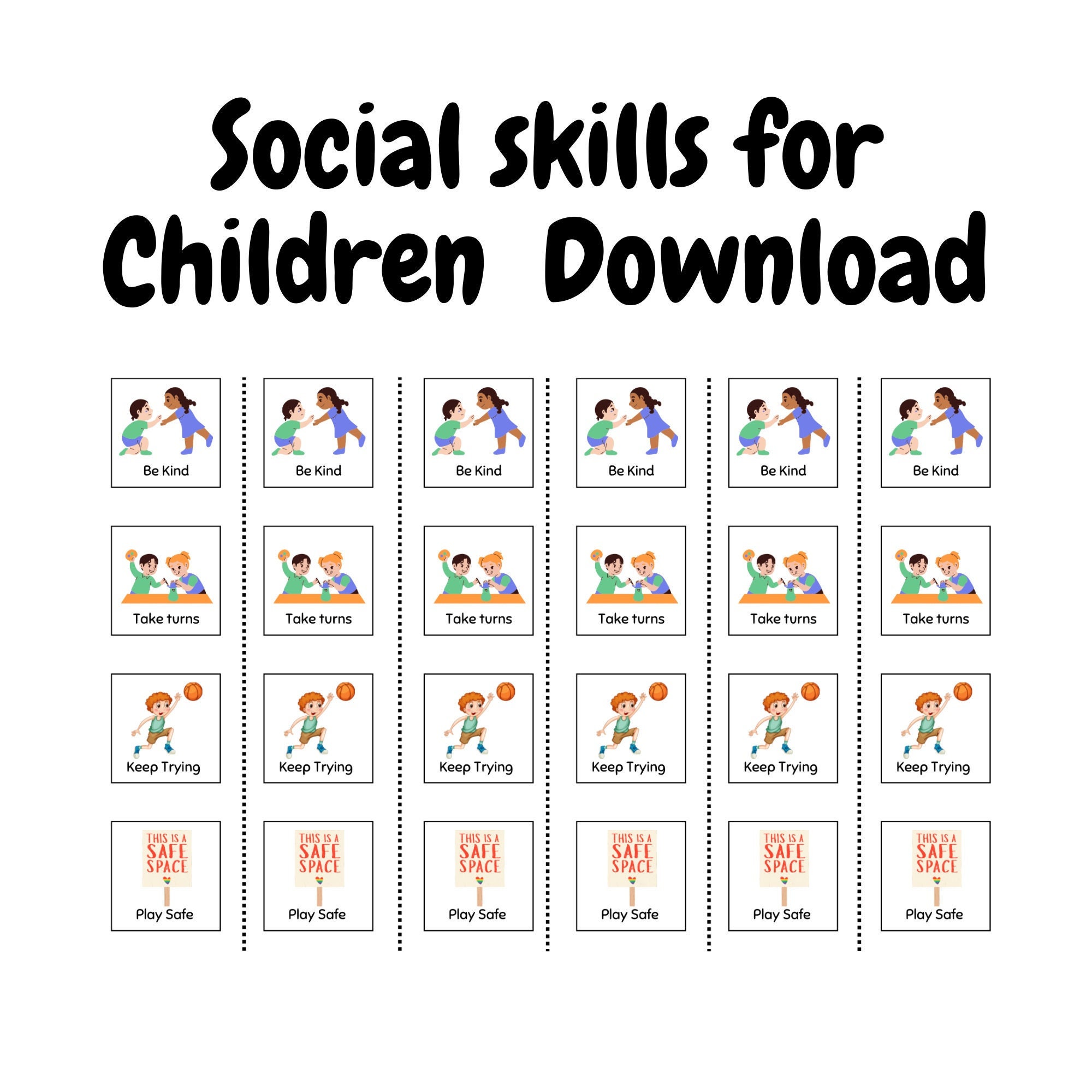 Social Skills Visual/ Social Development/ Life Skills Printable - Etsy