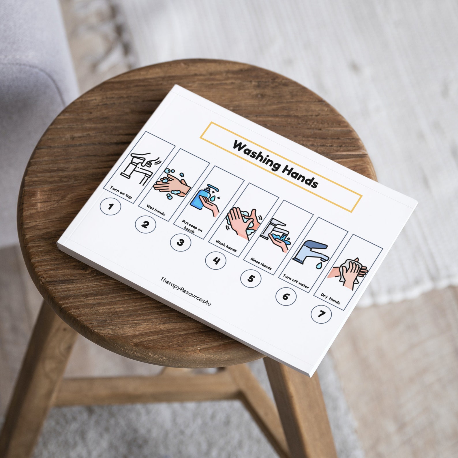 Hand Washing Sequence / Visual Schedule /picture Sequence/ ADL Visuals ...