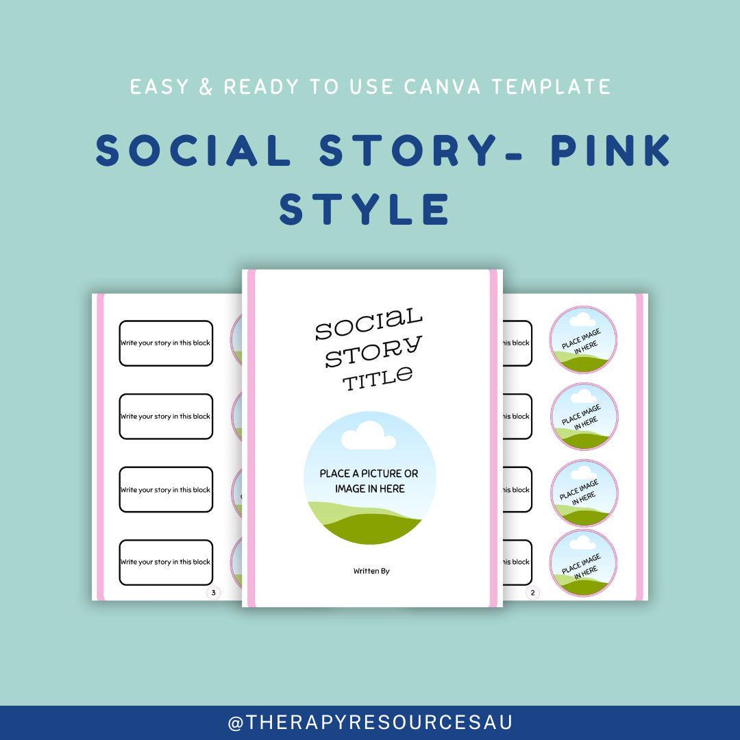 Social Story Template Editable in Canva /learning and Behaviour Support ...