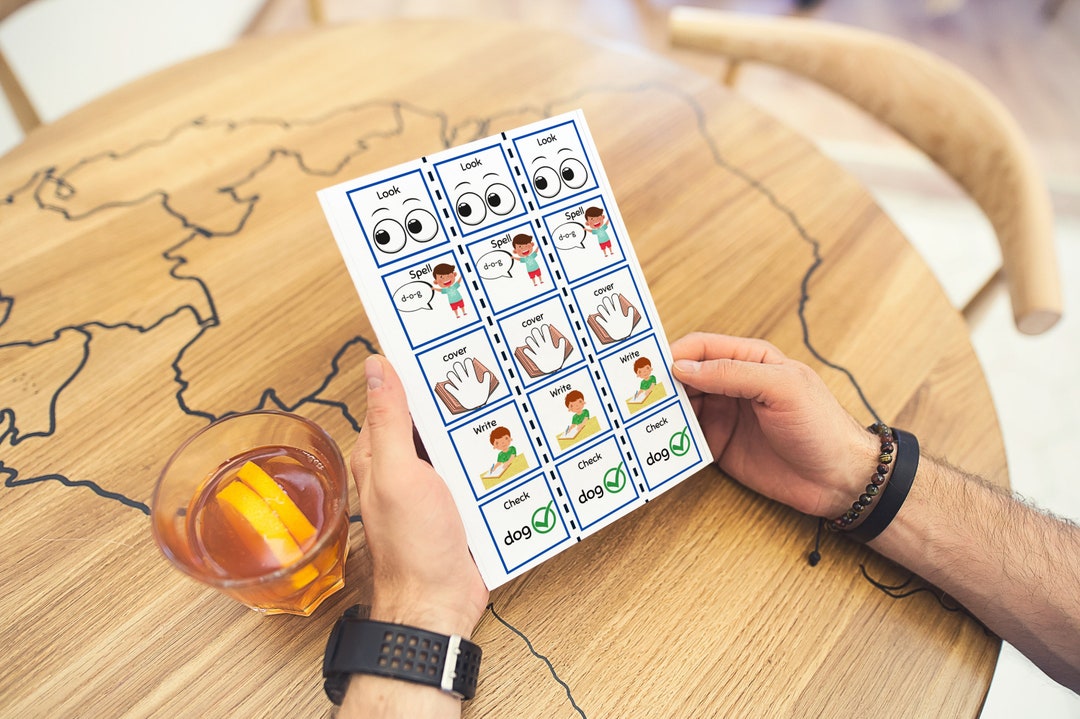 Learn How to Spell Visual Prompt Printable / Boy - Etsy