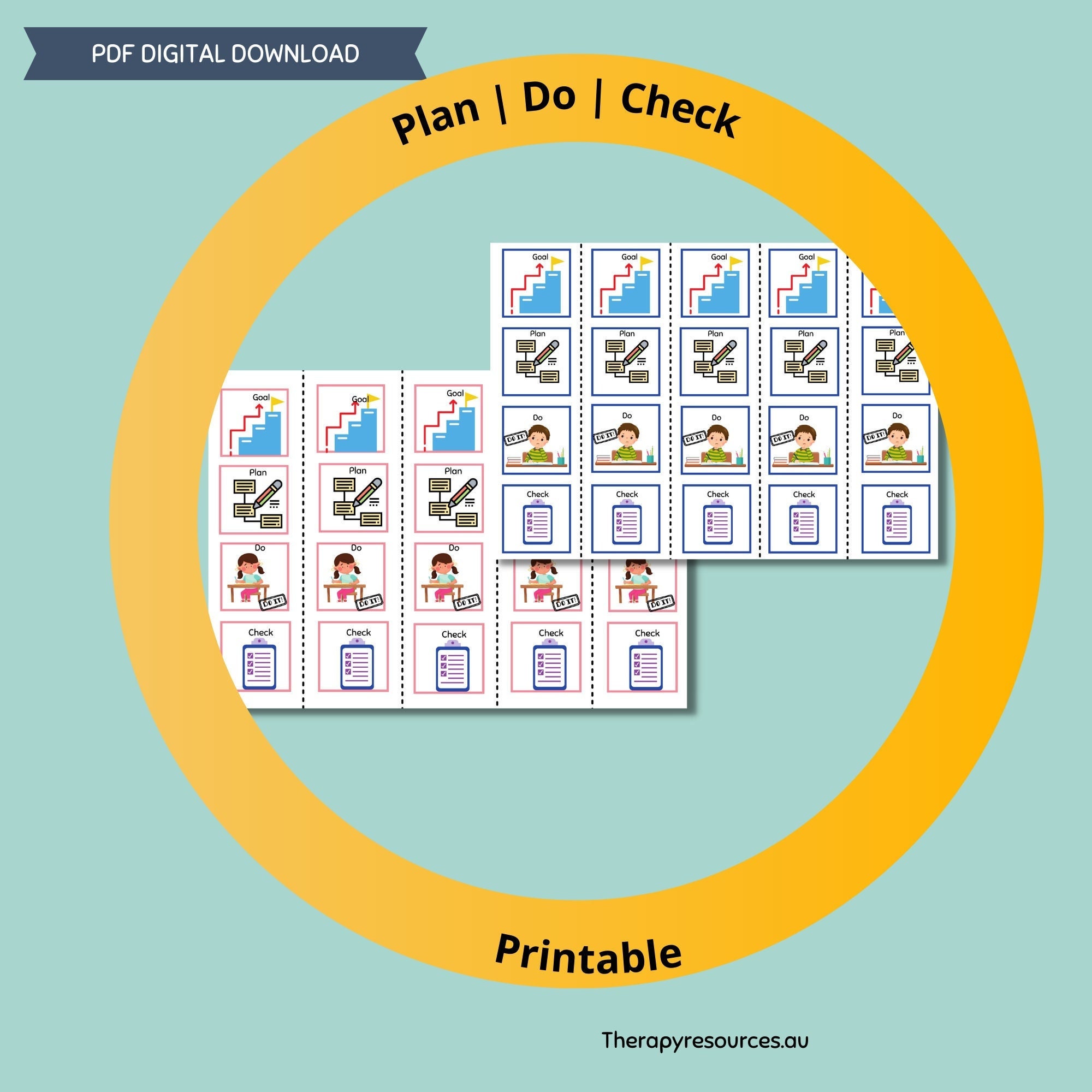 Girl and Boy Goal | Plan |do |check Visual / PDF Digital Download ...