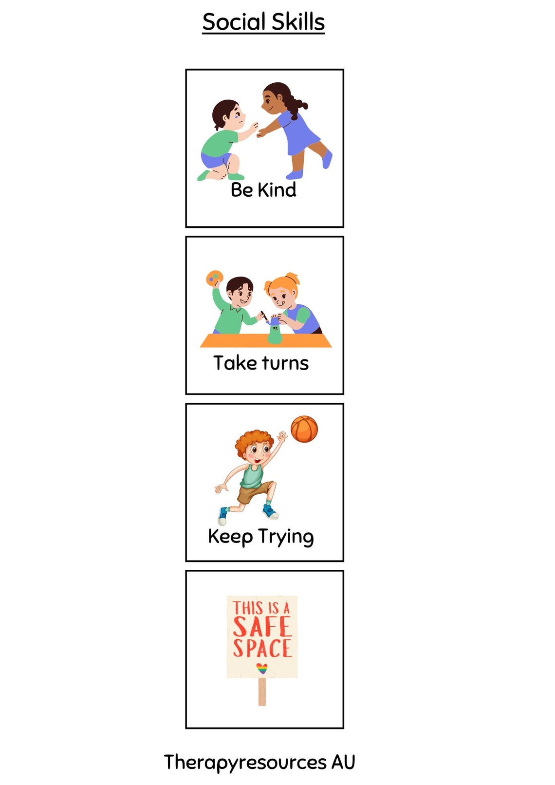 Social Skills Visual/ Social Development/ Life Skills Printable - Etsy