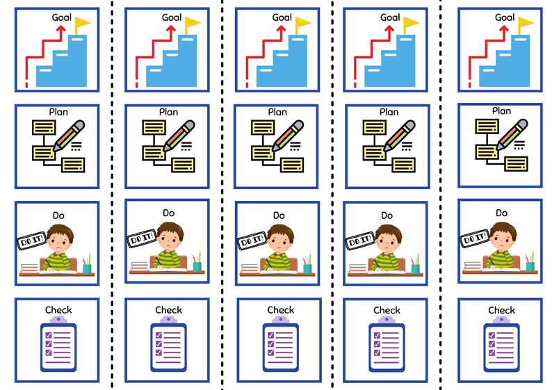 Plan Do Check Visual Reminder | Life Skills Printable (PDF Digital ...