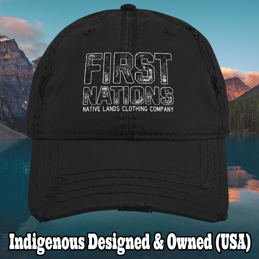 First Nations Embroidered Distressed Dad Hat - Honoring First Nations ...