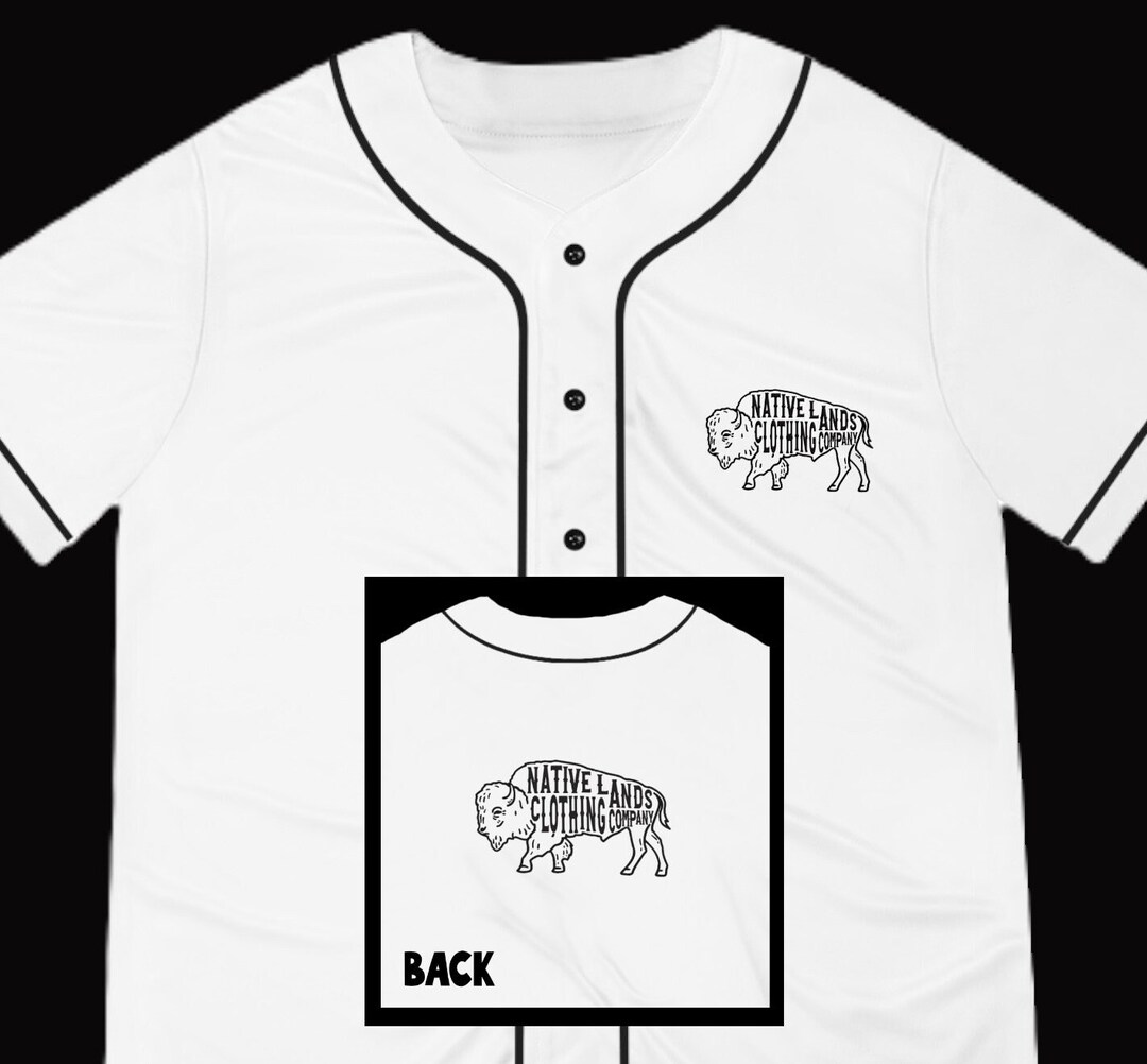 Bison Baseball Jersey (front/back) - First Nations, Canadian Aboriginal ...
