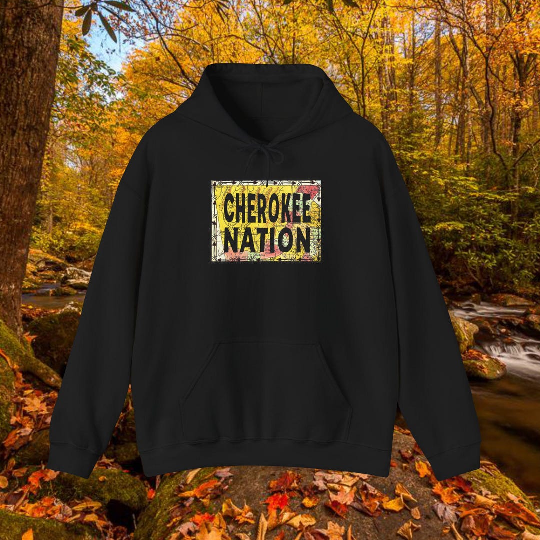 Cherokee Nation Hoodie Map First Nations Canadian Aboriginal Indigenous ...