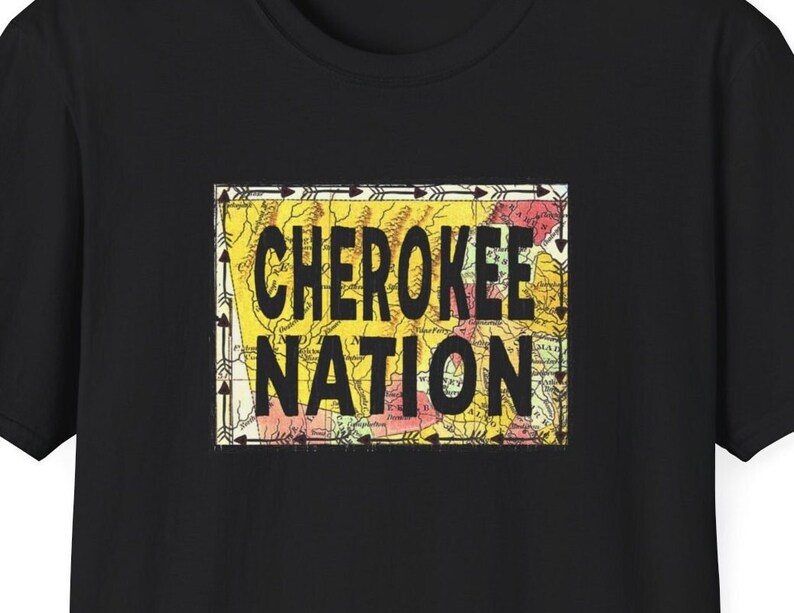 Cherokee Nation Shirt Map Cotton First Nations Canadian Aboriginal ...