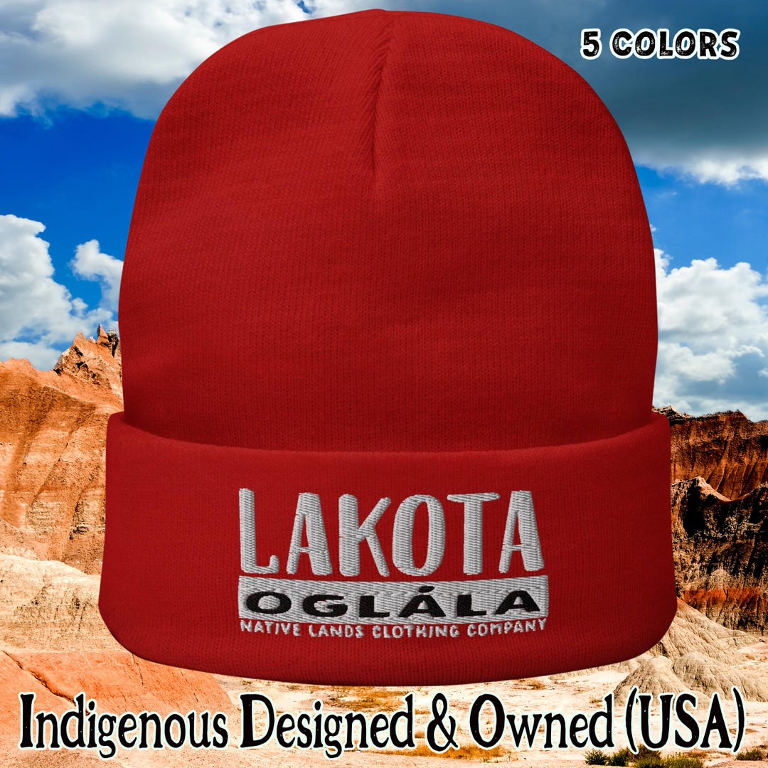 Oglala Lakota People Embroidered Knit Otto Beanie - Honoring First ...