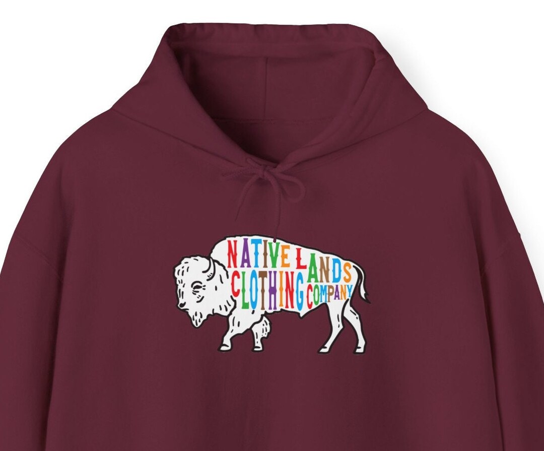 Bison Hoodie Rainbow First Nations Canadian Aboriginal Indigenous ...