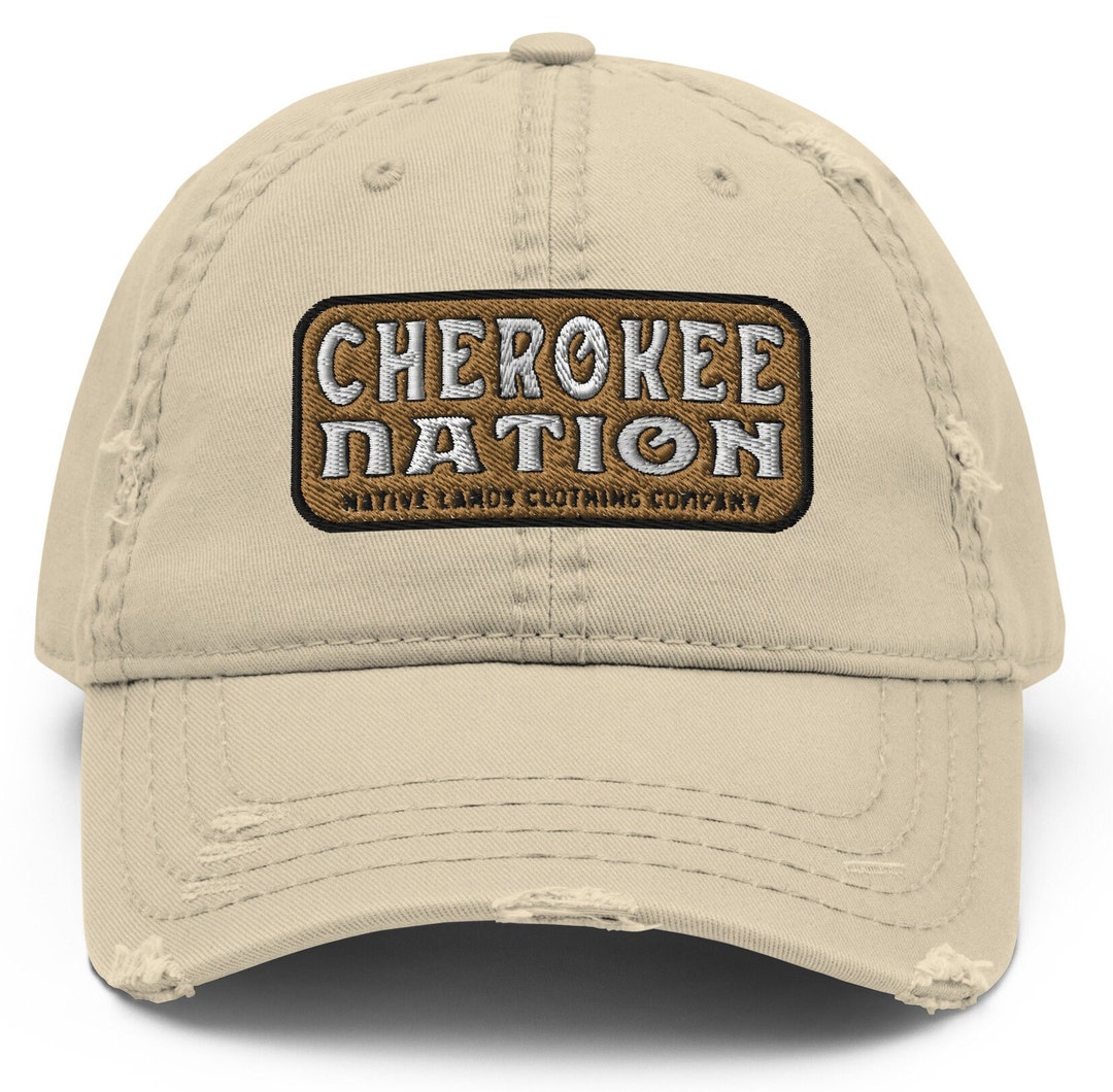 Cherokee Nation Distressed Dad Hat Embroidered First Nations Canadian ...