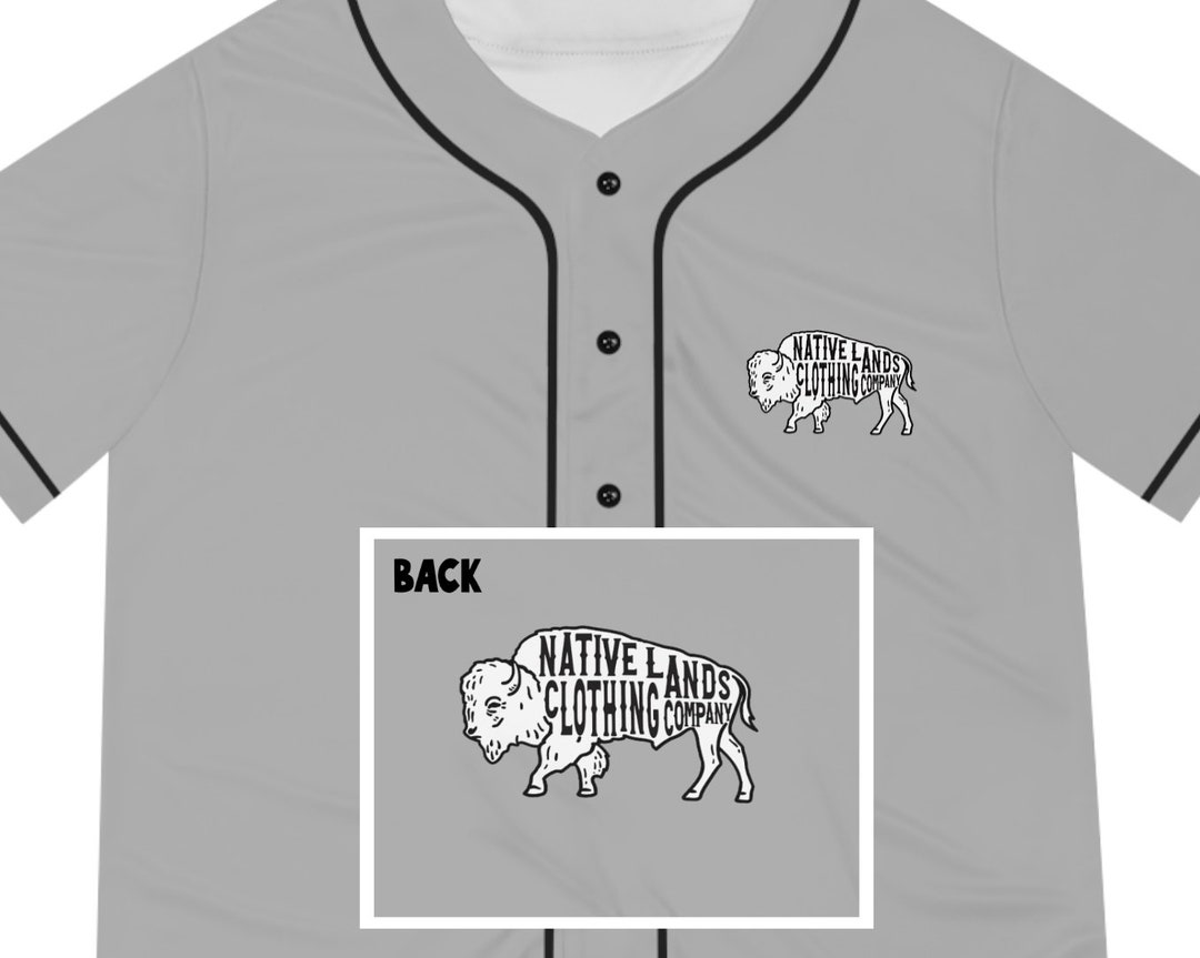 Bison Baseball Jersey (front/back)- First Nations, Canadian Aboriginal ...