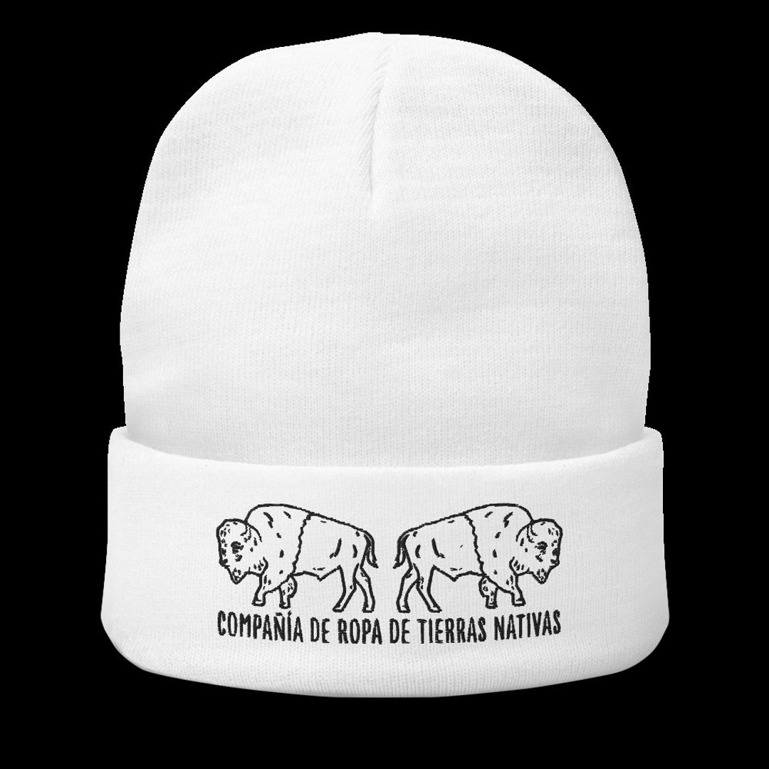 Bison Beanie ESPAÑOL Embroidered - First Nations, Canadian Aboriginal ...