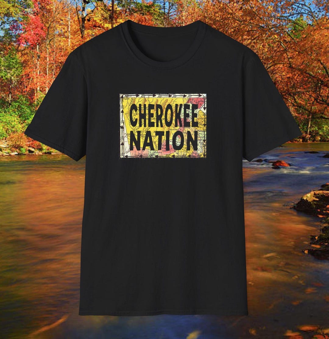 Cherokee Nation Shirt Map Cotton First Nations Canadian Aboriginal ...
