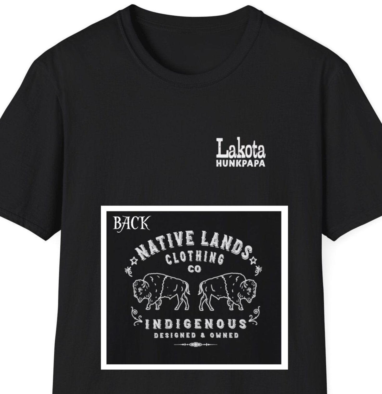 Lakota Hunkpapa Tribe Shirt front/back Cotton First Nations Canadian ...