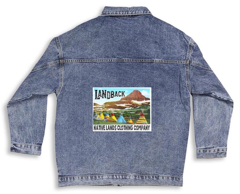 Womens Landback Denim Jacket First Nations Canadian Aboriginal ...