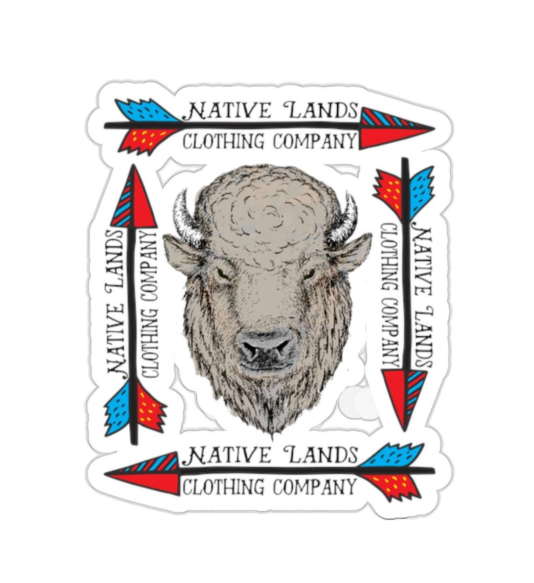 Sticker Bison Arrow Graphic - First Nations, Canadian Aboriginal ...