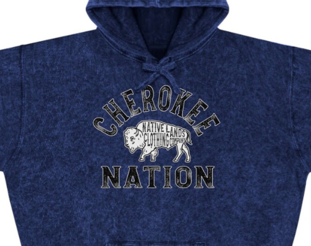 Cherokee Nation Mineral Wash Hoodie Native American - Etsy