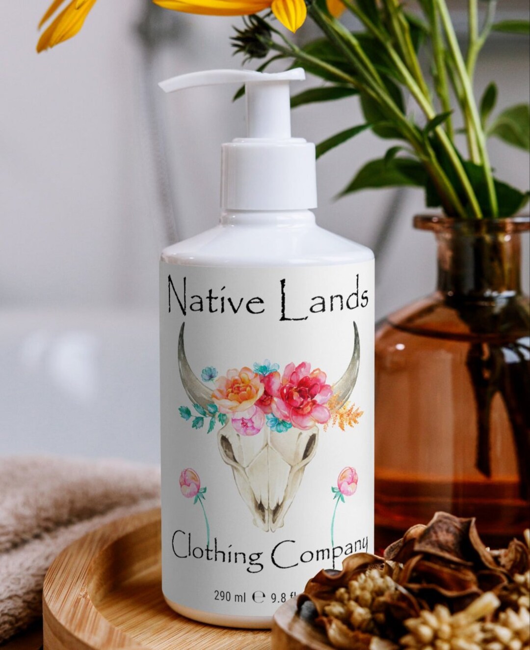 Hand & Body Lotion Flower Graphic - First Nations, Canadian Aboriginal ...