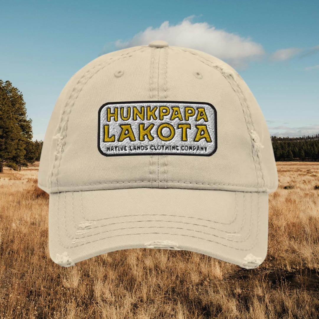 Hunkpapa Lakota People Distressed Dad Hat Embroidered Native American ...