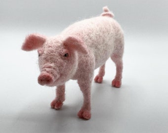 Needle Felted Pig - Etsy