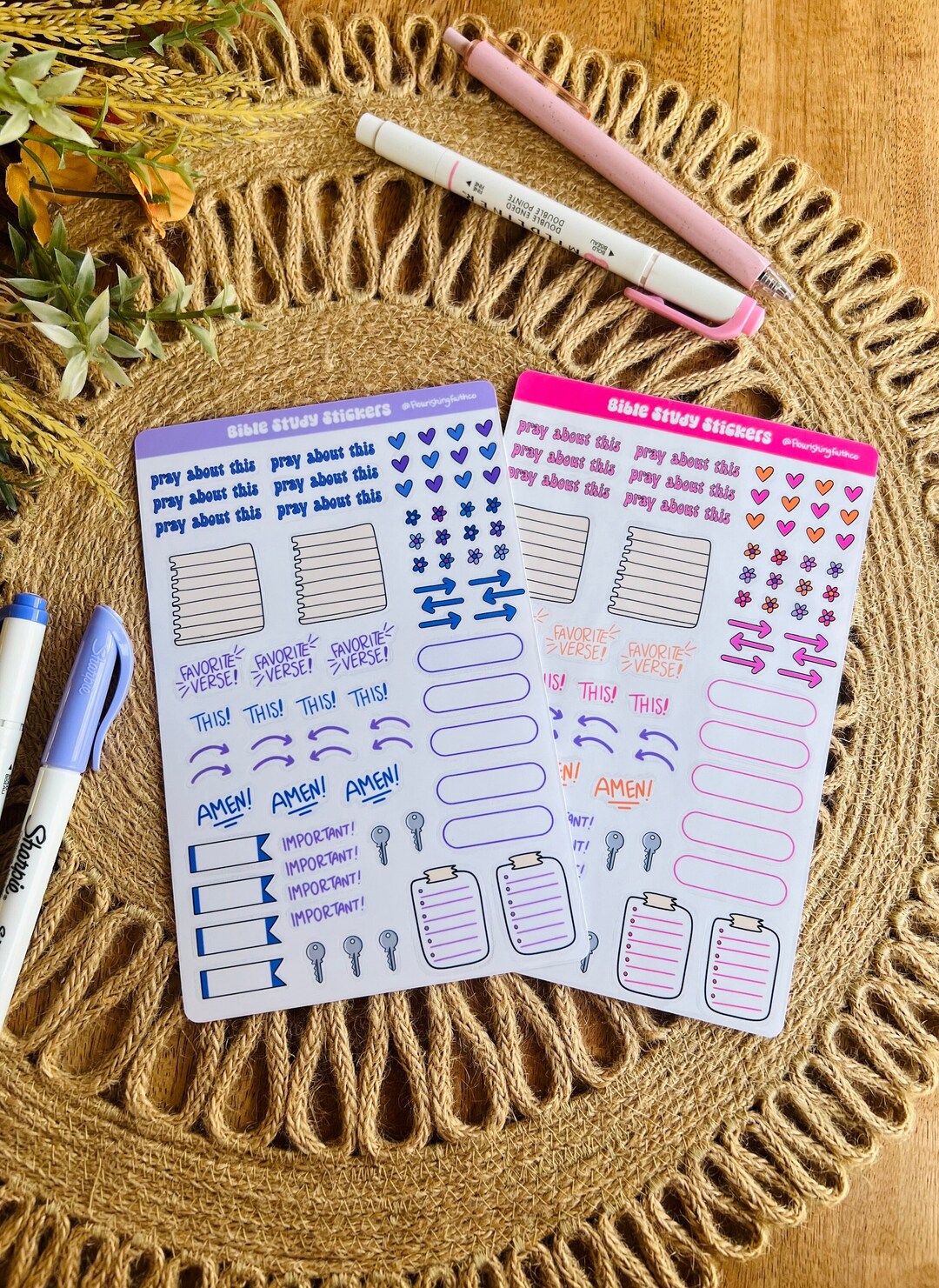 Bible Study Sticker Sheet Bible Journaling Stickers Devotional Sticker ...