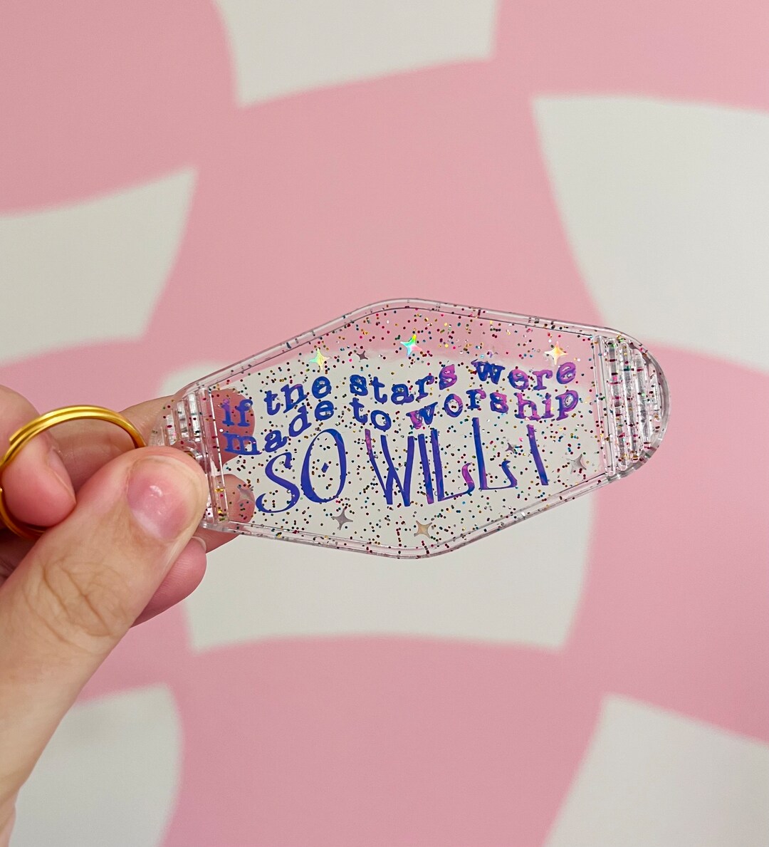 Galaxy Keychain | Worship Keychain | Holographic Keychain | Christian ...